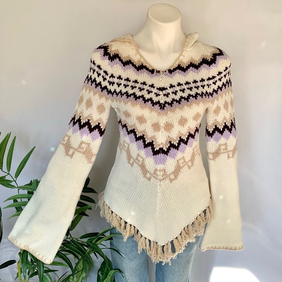 Vintage | Sweaters | V I N T A G E Whimsy Y2k Boho Nordic Fair Isle Aztec Knit Sweater | Poshmark